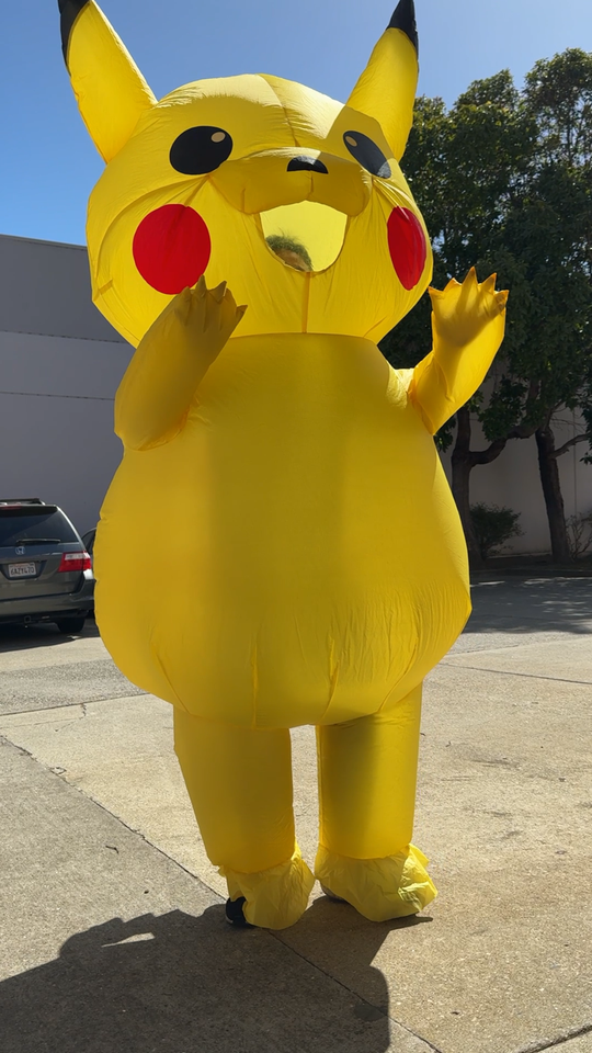 Inflatable Costume Pikachu Mascot Outfit for Halloween Cosplay Party ...