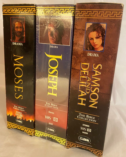 3 The Bible Collection VHS Moses Joseph Samson Delilah | eBay