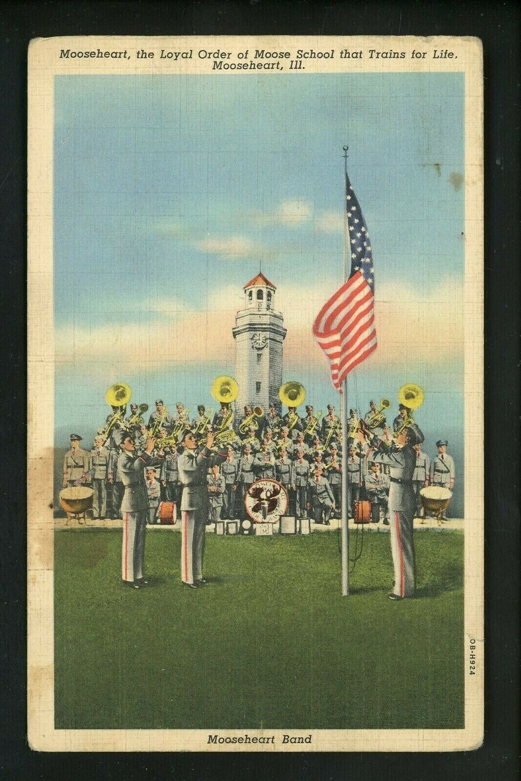 Illinois IL postcard Mooseheart Band Loyal Order of Moose School music ...