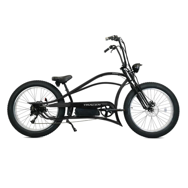 26" Fat Tires 800W Throttle 7 Speed Stretch e-Bike Dual Springer Fork ...
