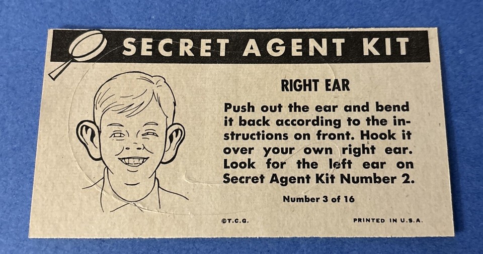 1966 Topps Get Smart Secret Agent Kit Card #3 Right Ear NM | eBay