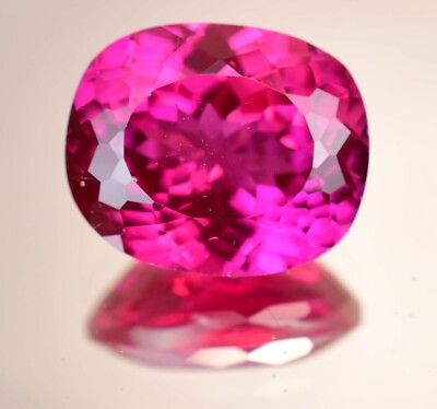 28.85Ct Natural Rhodolite Garnet Cushion Shape Raspberry Pink Certified ...