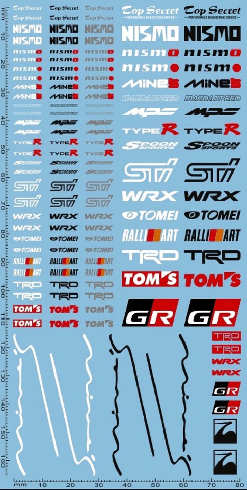 Street Racing Tuning Sponsors 25 1:18 Decals Decals | eBay