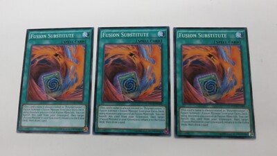3x FUSION SUBSTITUTE SPELL UNLIMITED ED NECH-EN081 COMMON YUGIOH NM ...