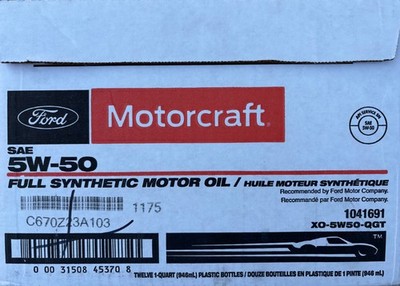 (12 quarts) Motorcraft 5W-50 Full Synthetic Motor Oil - (Motorcraft XO ...