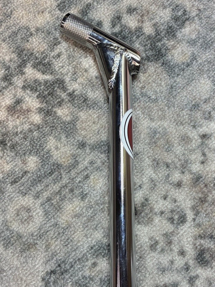 Old School Style Bmx Lay back seat post 22.2mm Dog Leg Redline | eBay