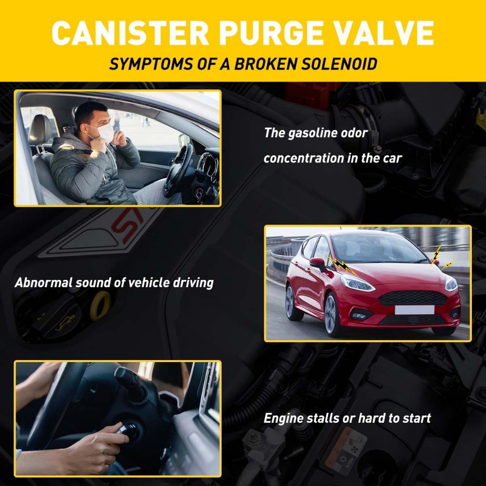 Engine Vapor Canister Solenoid Purge Valve For 2012-2017 Ford Focus ...