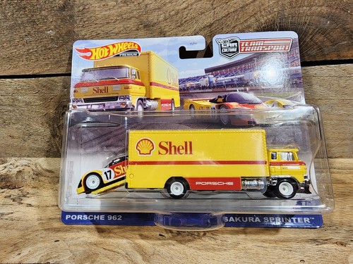 Hot Wheels Porsche Truck 962 & Sakura Sprinter Shell Team Transport ...
