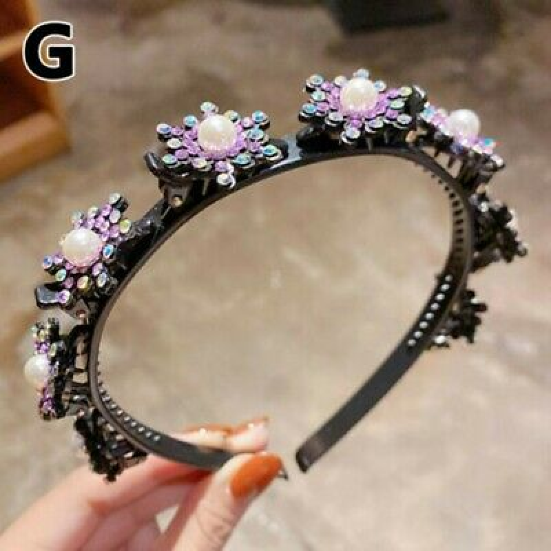 Alice Pearls Hairbands Headband Double Bangs Hairstyle Hairpin Fashion ...