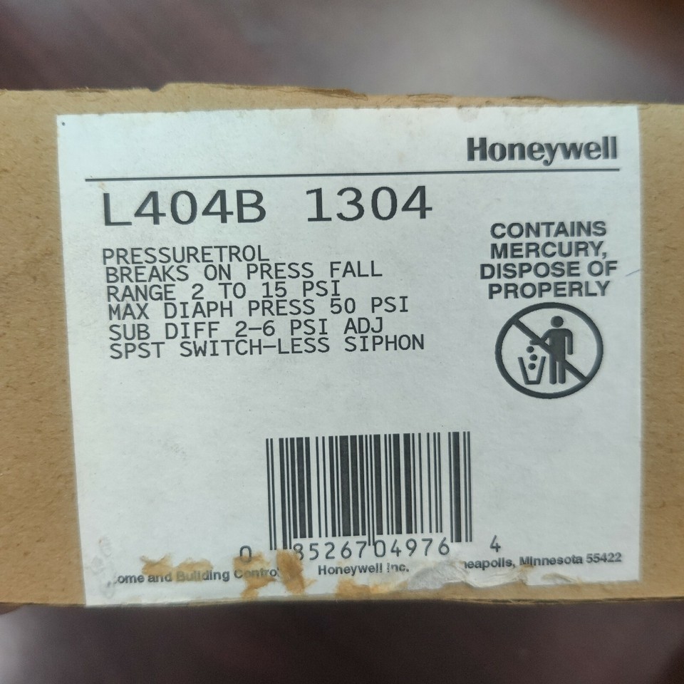 Honeywell L404B 1304 Pressuretrol | eBay