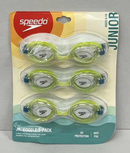 Speedo Junior Swim Goggles 3 Pack Ages 6-14 Lime/Clear New | eBay