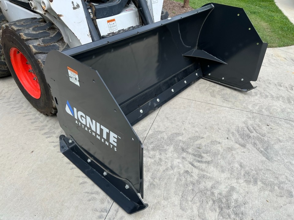 NEW 7ft Ignite SNOW PUSHER Skid Steer QA (Heavy Duty Made in USA) FREE ...