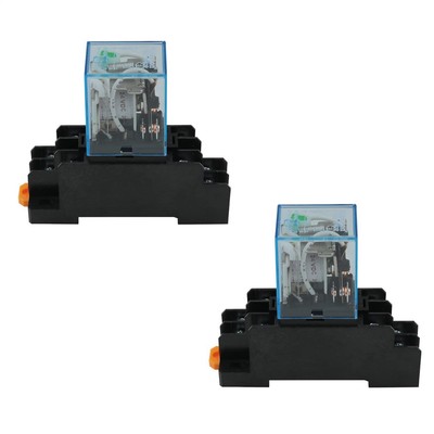 2PCS Black DC 24V Coil 8-Pin Electromagnetic Power Relay ...