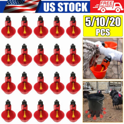20*Poultry Drinking Watering Cups for Chicken Quail Water Cups Drinker ...