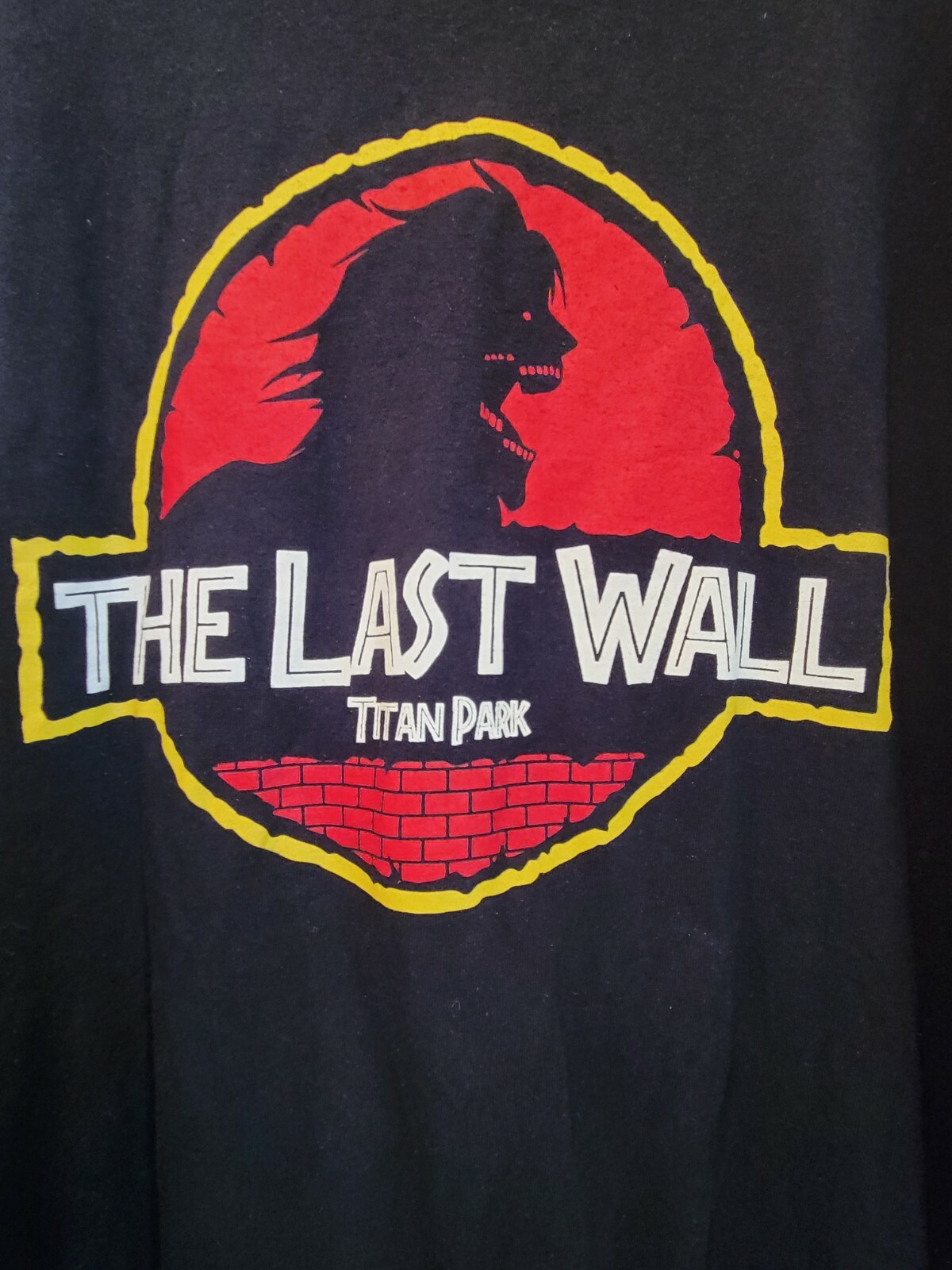 Attack On Titan "The last wall" Titan Park Black Shir… - Gem