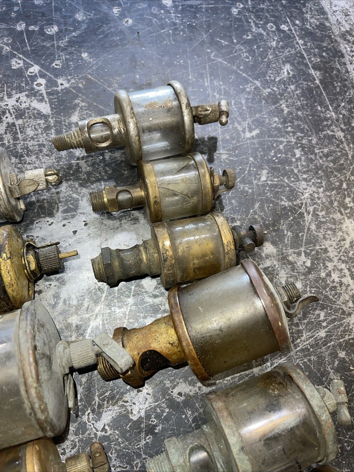 Antique Brass Oiler Parts LOT Hit Miss Steam Engine | eBay