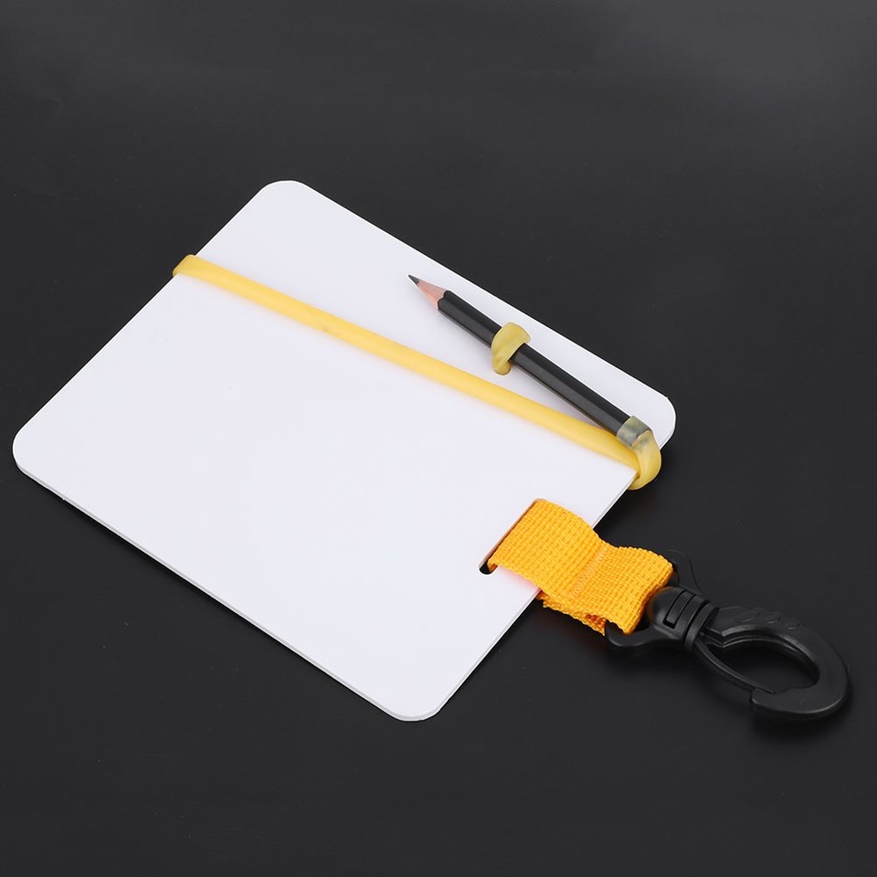 ⊹Underwater Writing Slate Board With Swivel Clip And Pencil For Water ...