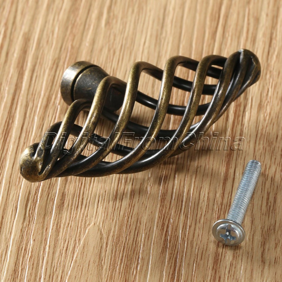 Twist Cage Spiral Door Knob Kitchen Cabinet Cupboard Pull Handle ...