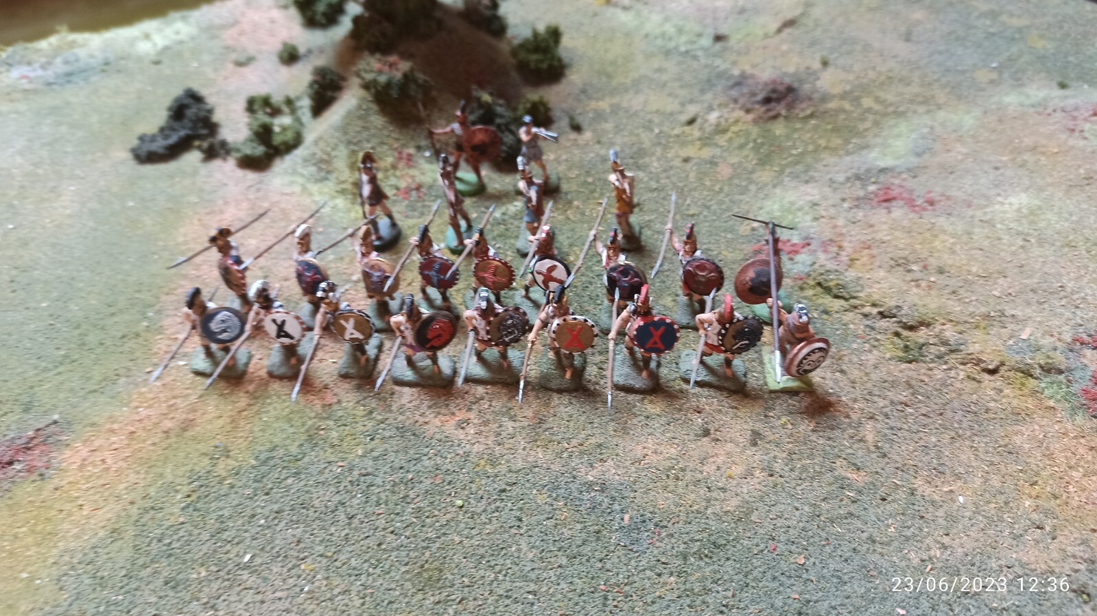 1/72 Ancient - Greek Infantry Phalanx formation - Zvezda / well painted ...