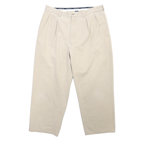 Vintage Polo Ralph Lauren Andrew Pants Mens 36x26 Beige Pleated Chino ...