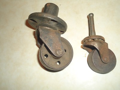 Vintage Industrial Factory Casters Cast Iron Steampunk 1.5 inches Cart ...
