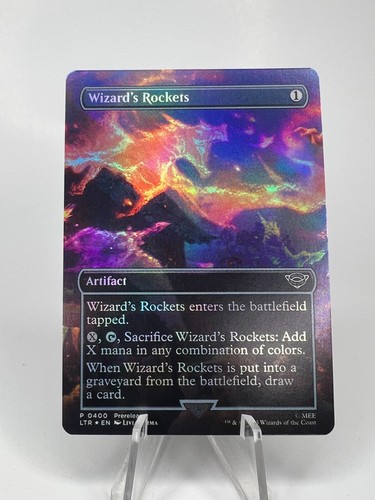 Wizard's Rockets - Prerelease Promo Foil LTR 0400 Card Condition MTG NM ...