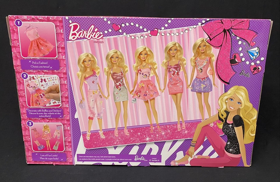 Barbie Pick A Fashion & Decorate Doll Set With Lots Of Accessories 2012 ...
