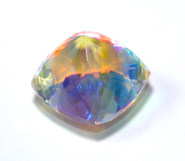 Certified Natural Mystic Topaz 86.30 Ct Cushion Cut Multicolor Loose ...