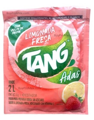 12-Pk TANG Limonada Fresa/Tang Lemonade Flavored Powdered Drink Mix 13g ...