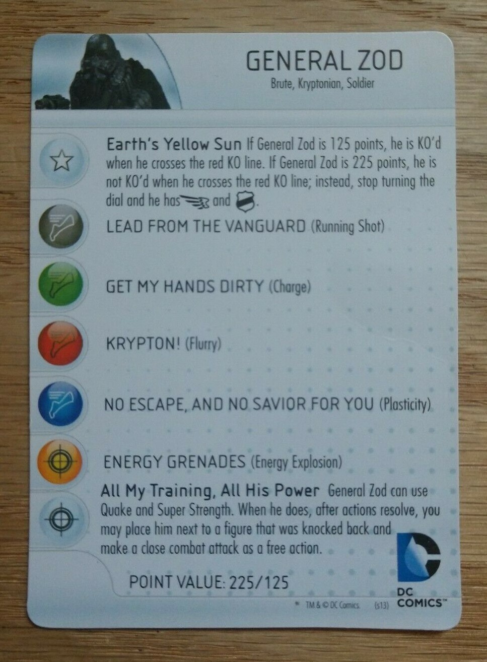 HEROCLIX GENERAL ZOD #003 MAN OF STEEL SET 2013 UNIQUE COMMON W/ CARD ...