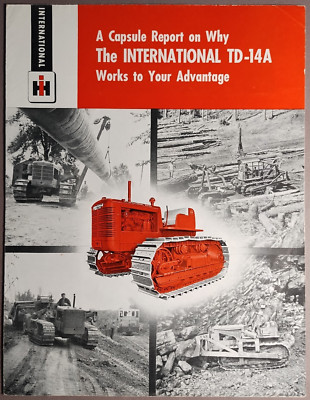 circa 1950 IHC International Harvester TD-14A Crawler Brochure Mailer ...