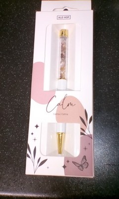Ale-hop pen Natural howlite stone pen Calm writing | eBay UK