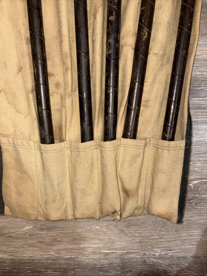 ANTIQUE Hand Forged Hickory Shaft Bur Bilt Andy Robertson Golf Irons ...