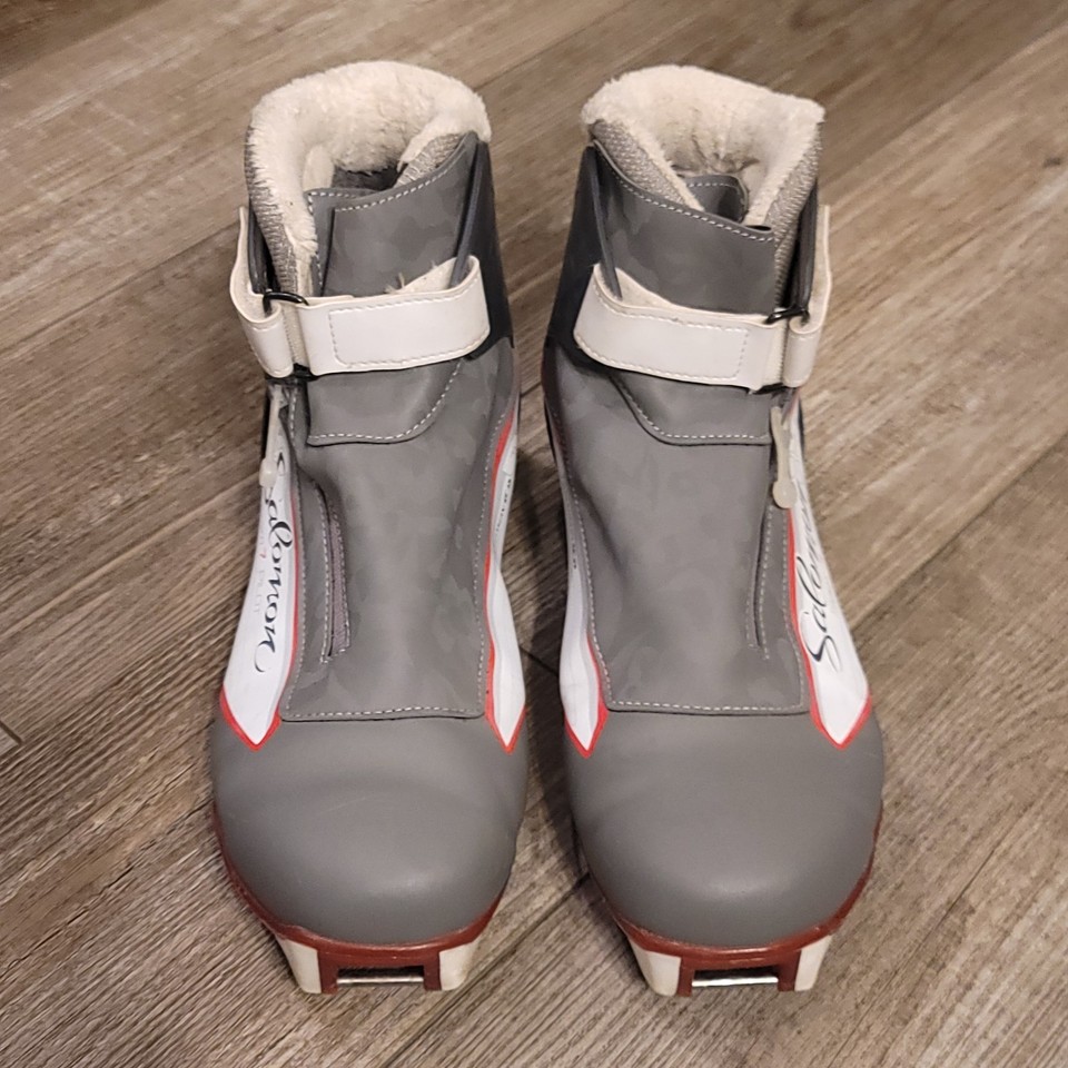 SALOMON Siam 7 SNS Pilot XC Cross Country SKI Boots Slam US 9 Gray Red ...