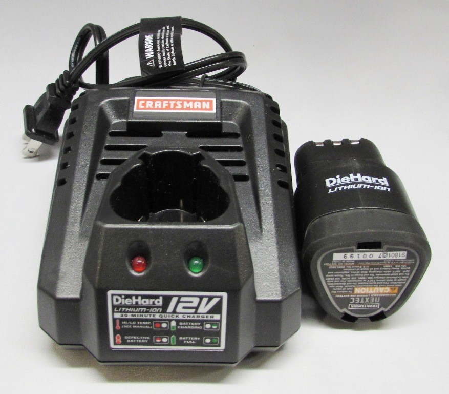 CRAFTSMAN NEXTEC 320.11221 12V LITHIUM-ION BATTERY & 320.10006 CHARGER ...