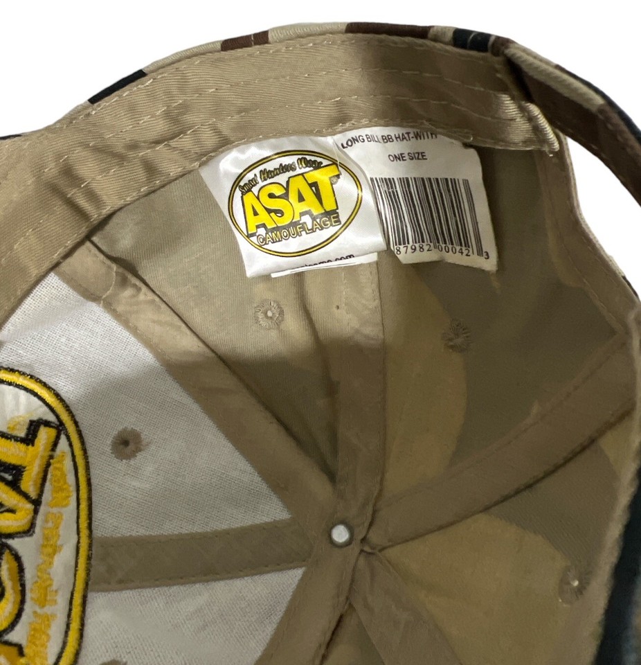 ASAT Vintage Tan Brown Trucker Hat OS Camouflage Hunting | eBay
