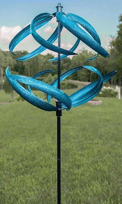 Marshall Kinetic Sphere Wind Spinner, Blue, 81.5"H | eBay