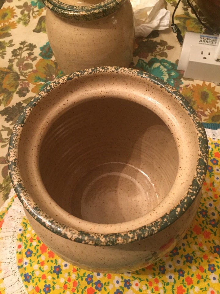 Three Rivers Pottery Coshocton Ohio Flour Sugar Salt Cannister Set of 3 ...