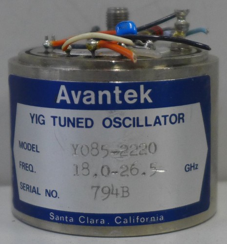 Avantek Y085-2220 Yig Tuned Oscillator 18.0 to 26.5 GHz | eBay