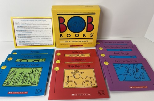 Bob Books Set 3- Word Families Scholastic 10 Books Teaching Guide | eBay