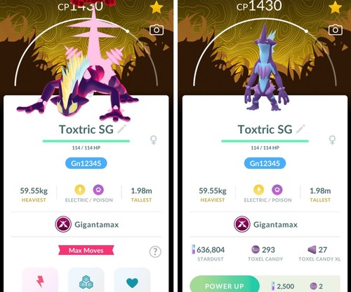 Non Shiny Gigantamax Toxtricity Low Key Global Background Pokemon TRADE ...