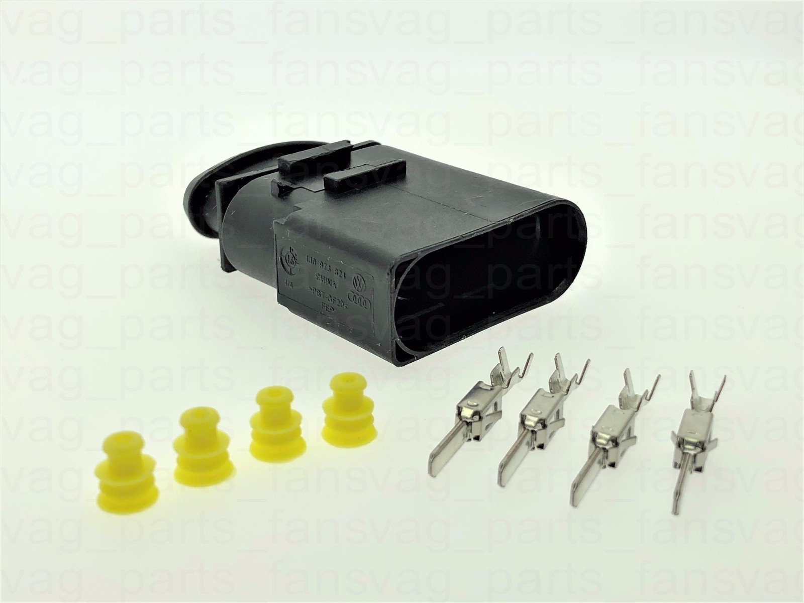 1J0973824 4 Pins Plug Flat Contact Housing Mating Connector for VAG VW ...