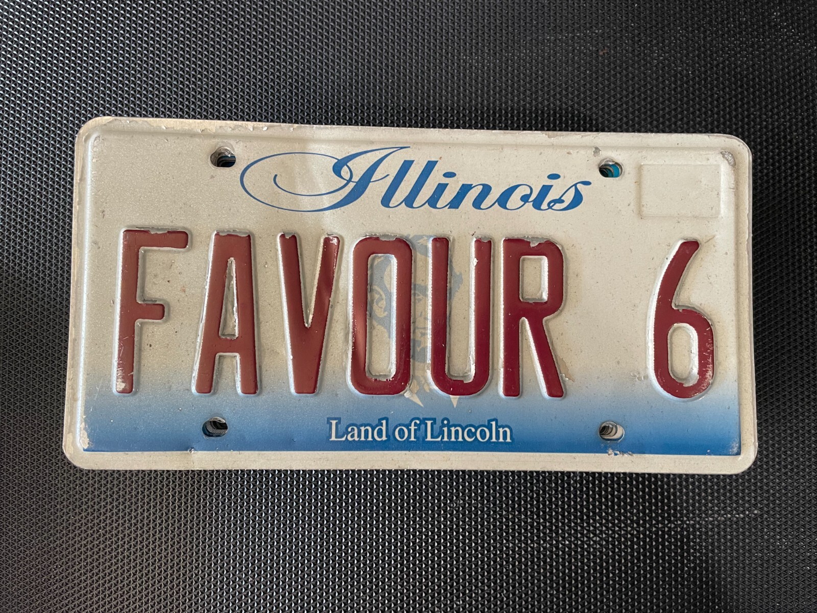ILLINOIS Vanity Personalized License Plate FAVOUR 6 | eBay