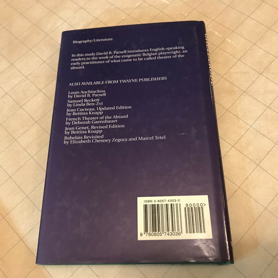 David B. Parsell MICHEL DE GHELDERODE 1st Ed Twayne World Authors HB DJ ...