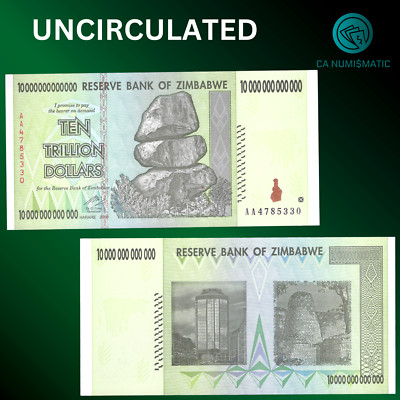 P-88 2008 AA ZIMBABWE "TEN TRILLION DOLLARS", UNCIRLATED CONDITION ...