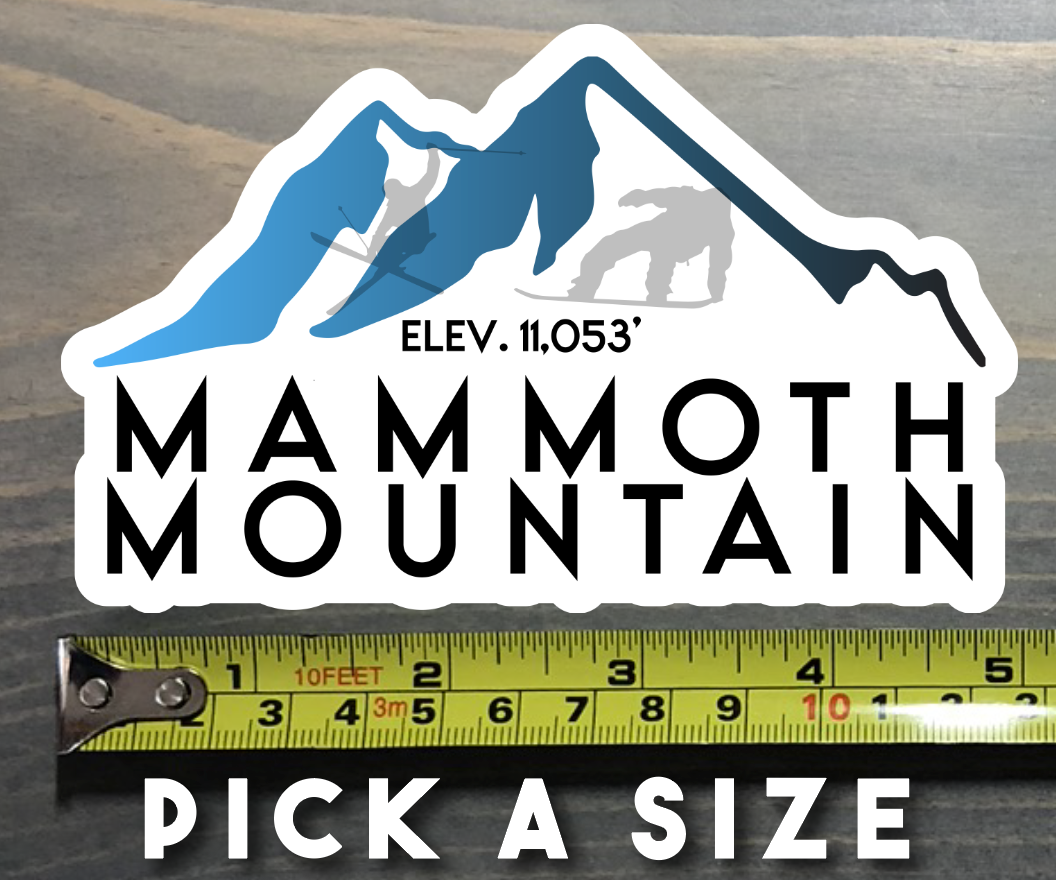 Mammoth Sticker Decal Mountain Ski California Snowboard Resort Lake ...