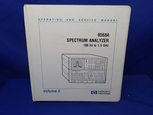 HP 8568A SPECTRUM ANALYZER OPERATING AND SERVICE MANUAL VOLUME 3 | eBay
