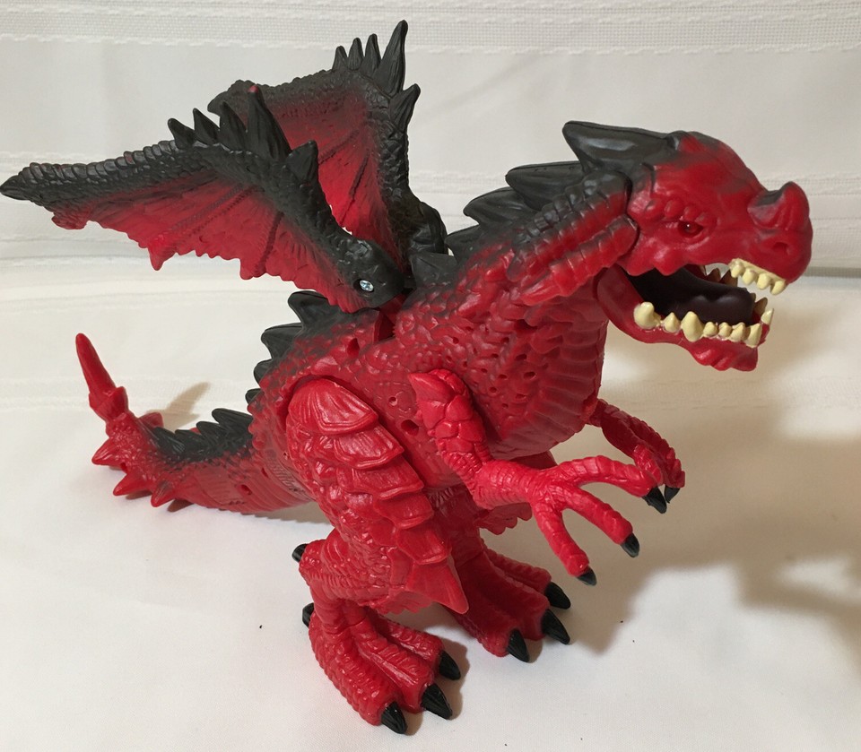 Dragon-i Toys Ltd Mighty Red Megasaur Walks Lights-up Roars Tested | eBay
