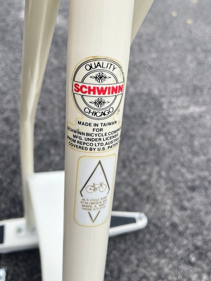 **Vintage MCM WHITE SCHWINN AIRDYNE Dual Action EXCERCISE BIKE w/SPEEDOMETER | eBay