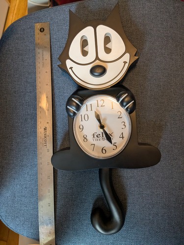 Felix The Cat Wall Clock - Classic Design, working, tail and eyes move ...